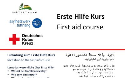 Einladung zum Erste Hilfe Kurs – Invitation to the first aid course ...